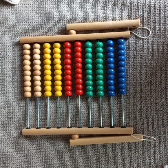 IKEA | Toys | Wooden Abacus Math Standing Learning Tool Kids 0 Counters ...